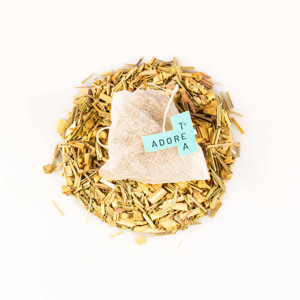 Organic Lemongrass & Ginger Pyramid Tea Infuser Bag – Adore Tea